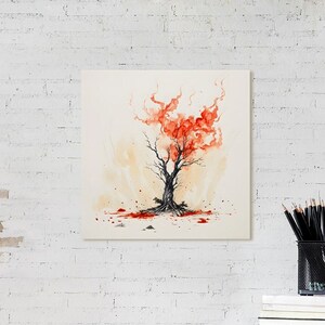 Moses and the Burning Bush, Bible Digital Art, Bible Ink Sketch, Bible ...