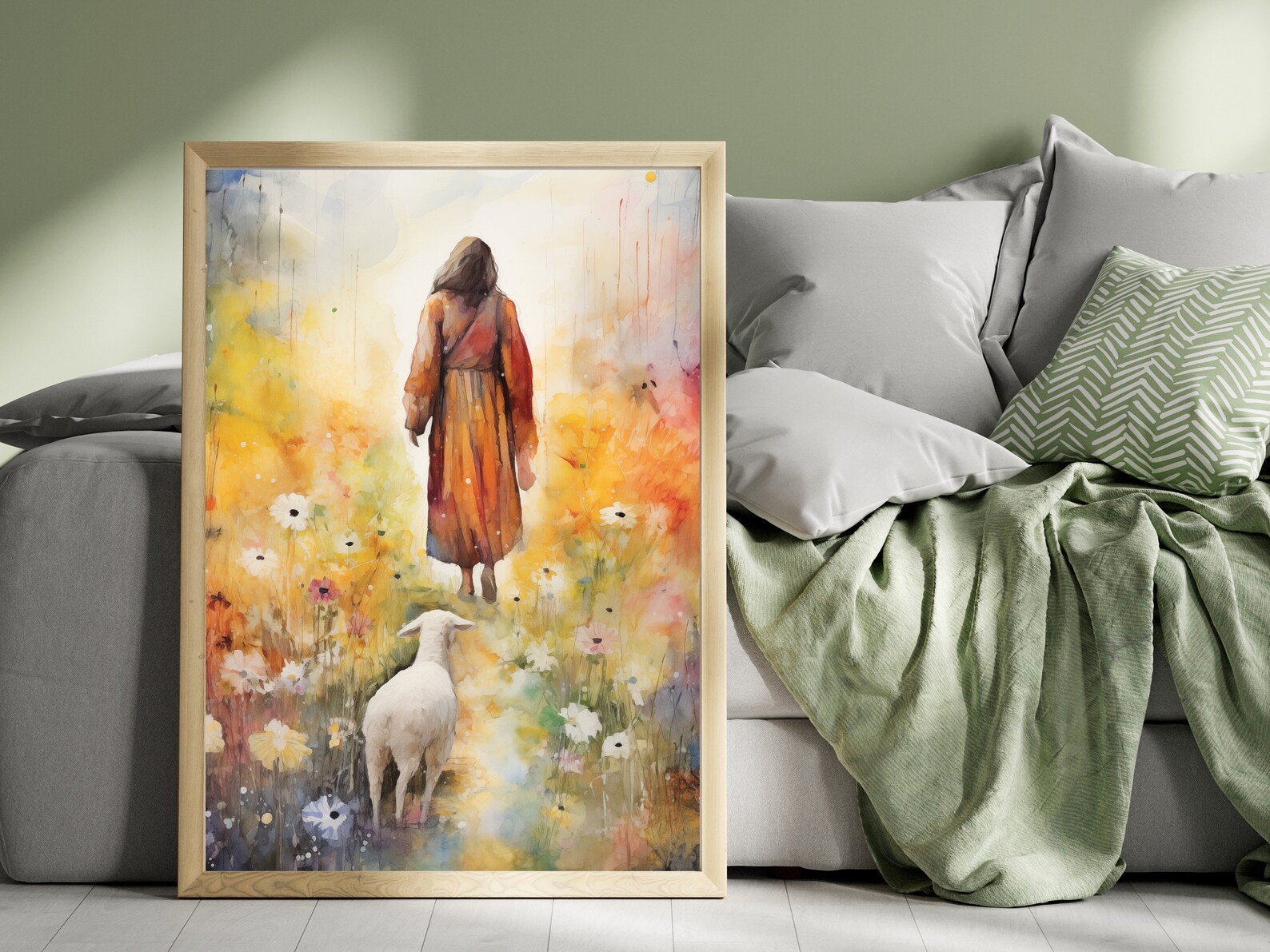 Jesus Leaves the 99, Parable of the Lost Sheep | Watercolor Bible ...