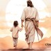 Jesus With a Little Boy, A Child of God, Bible Digital Print ...