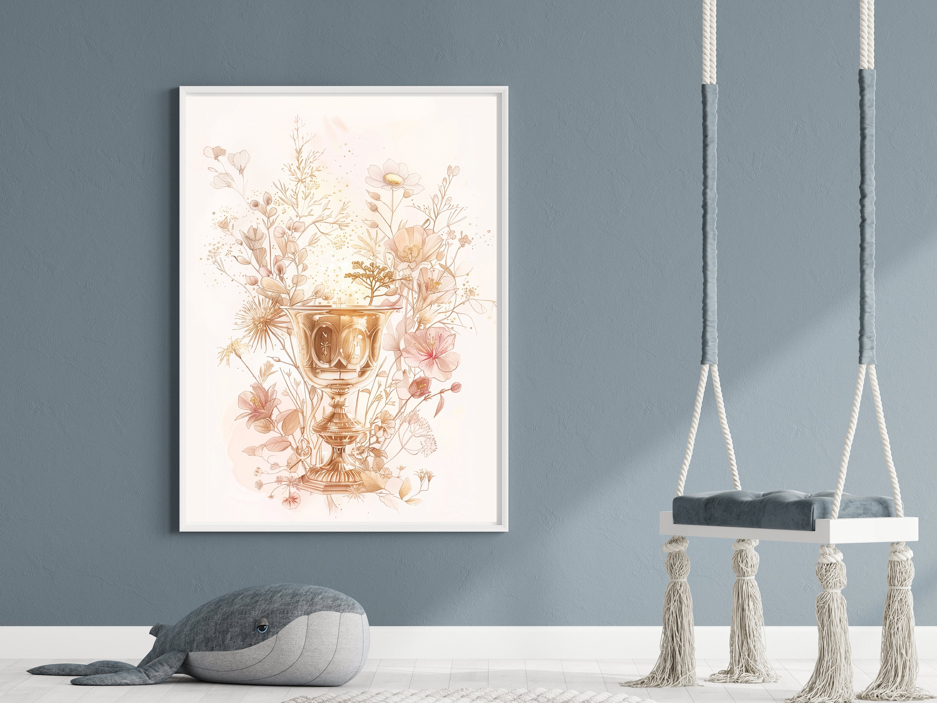 Sacred Chalice, Modern Digital Wall Art, Bible Digital Print, Eucharist ...