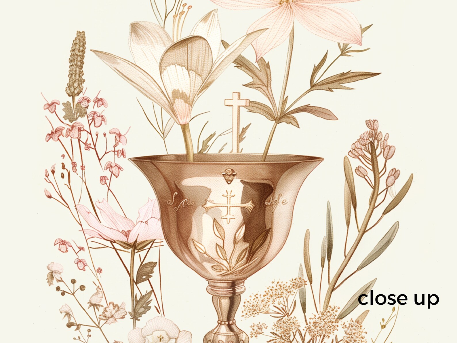 Sacred Chalice Holy Communion, Modern Digital Wall Art, Bible Digital ...
