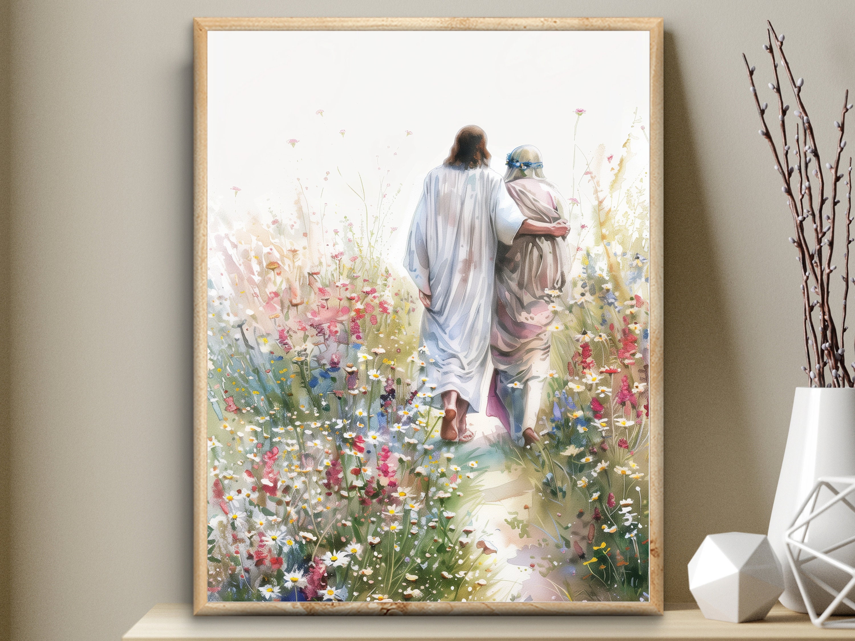 Guide Me to Heaven, Jesus Art Printable, Bible Digital Print ...