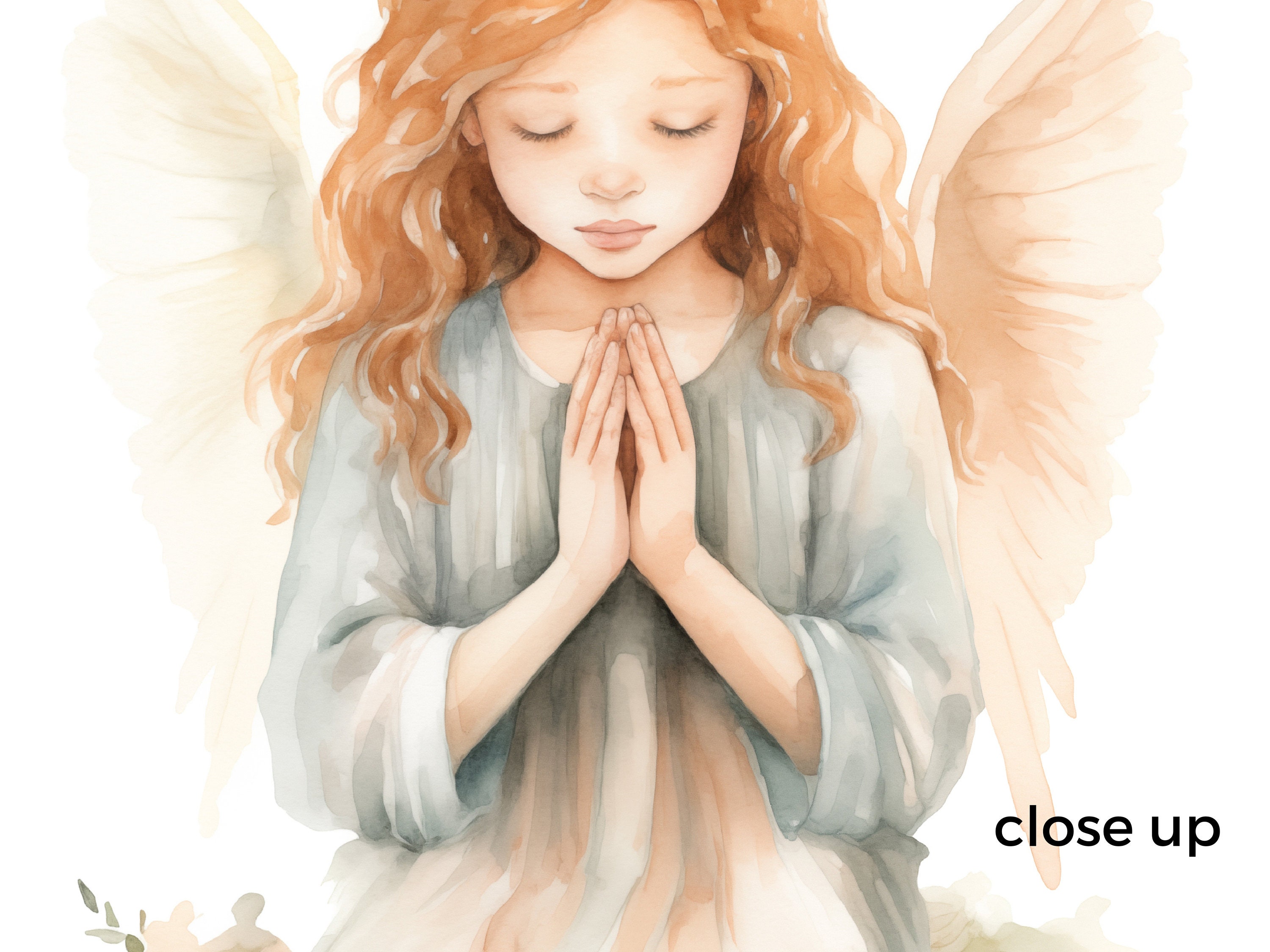 Guardian Angel, A Child of God, Bible Digital Art, Boho Christian ...