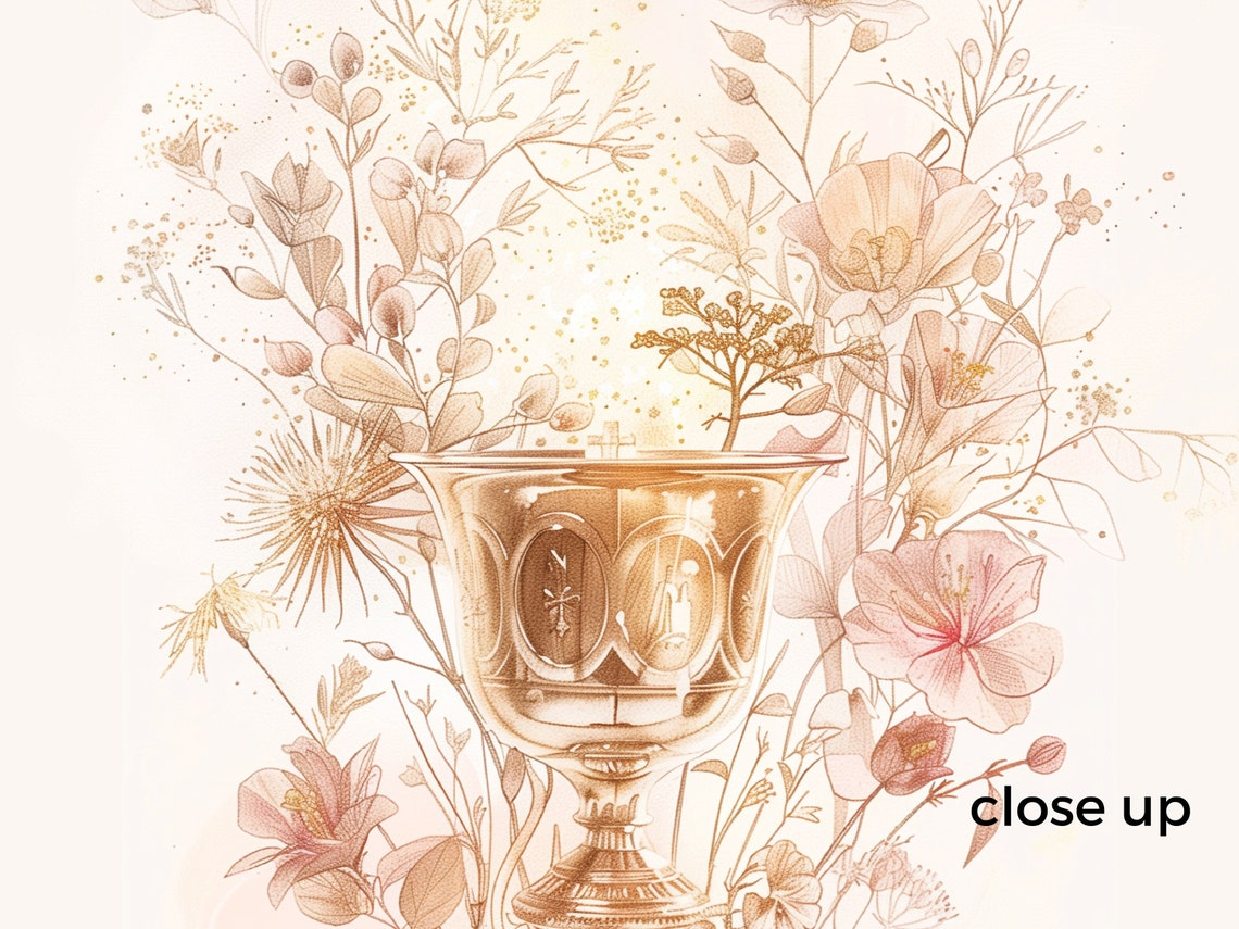 Sacred Chalice, Modern Digital Wall Art, Bible Digital Print, Eucharist ...