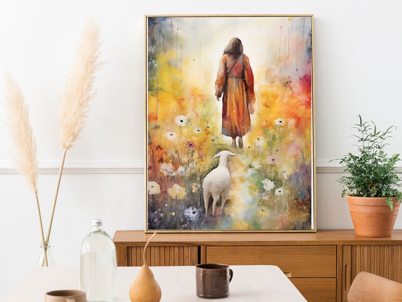 Jesus Leaves the 99, Parable of the Lost Sheep | Watercolor Bible ...