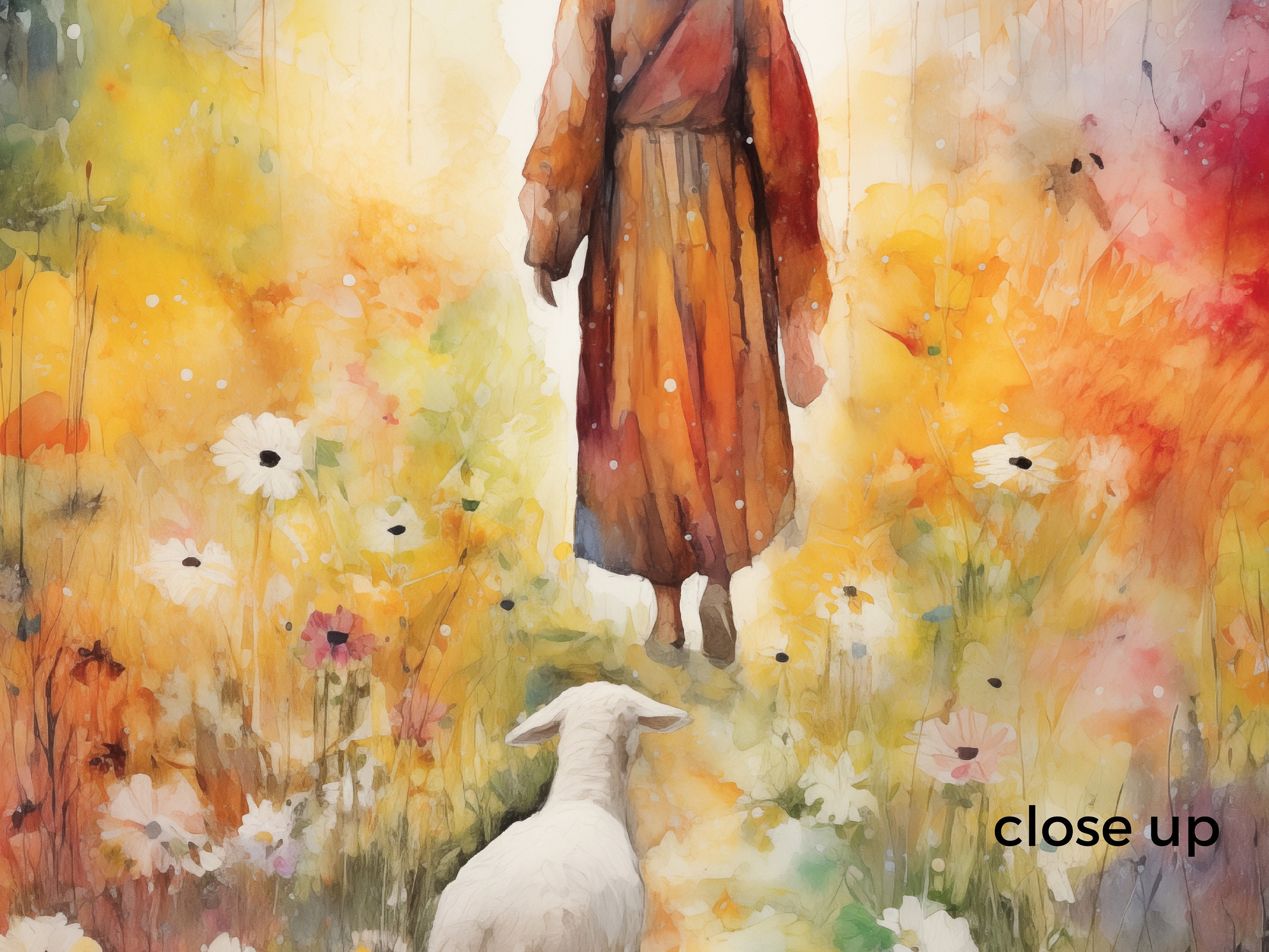 Jesus Leaves the 99, Parable of the Lost Sheep | Watercolor Bible ...