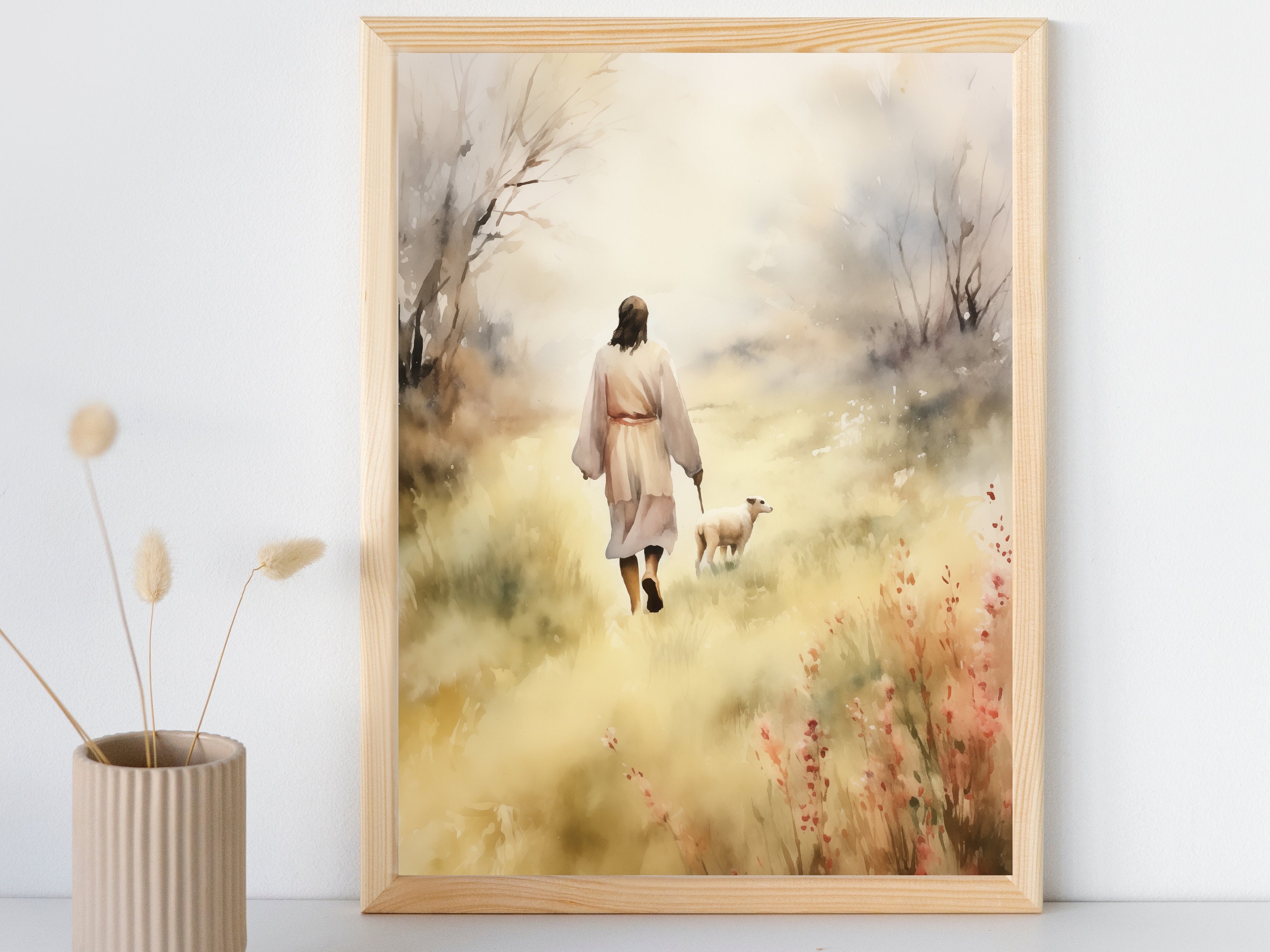 Jesus Leaves the 99, Parable of the Lost Sheep | Watercolor Bible ...