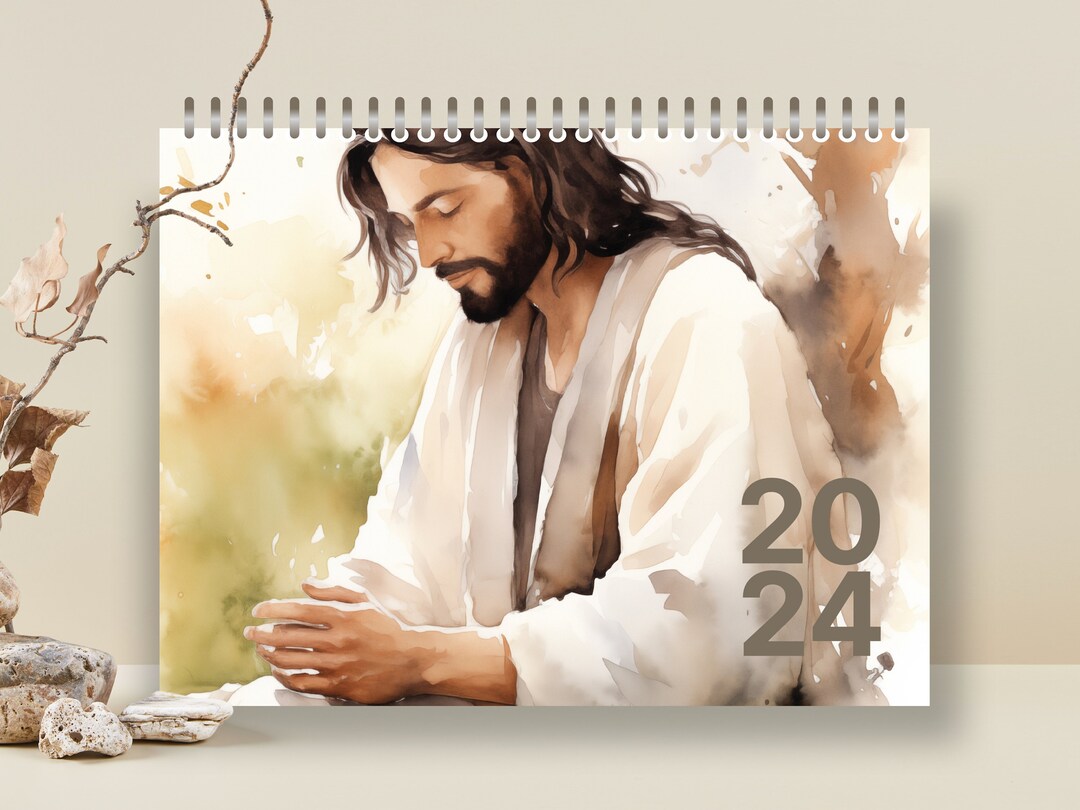 2024 Christian Wall Calendar Printable, Instant Download, Jesus Prints ...