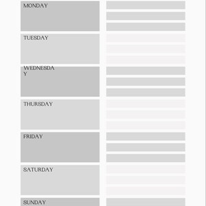 Grey Theme. Daily Journal. Calendar. Notes. Weekly Menu Planner ...