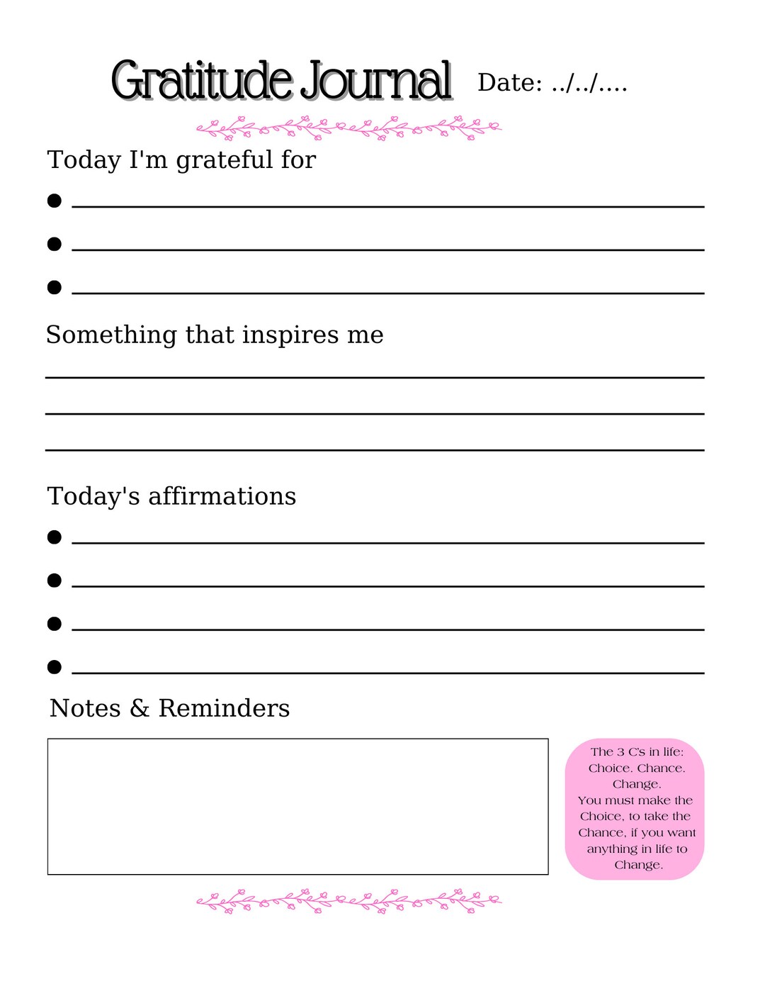 Gratitude Journaling. Habit Tracker. Self-care Journal. - Etsy
