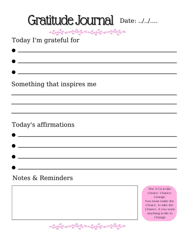 Gratitude Journaling. Habit Tracker. Self-care Journal. - Etsy