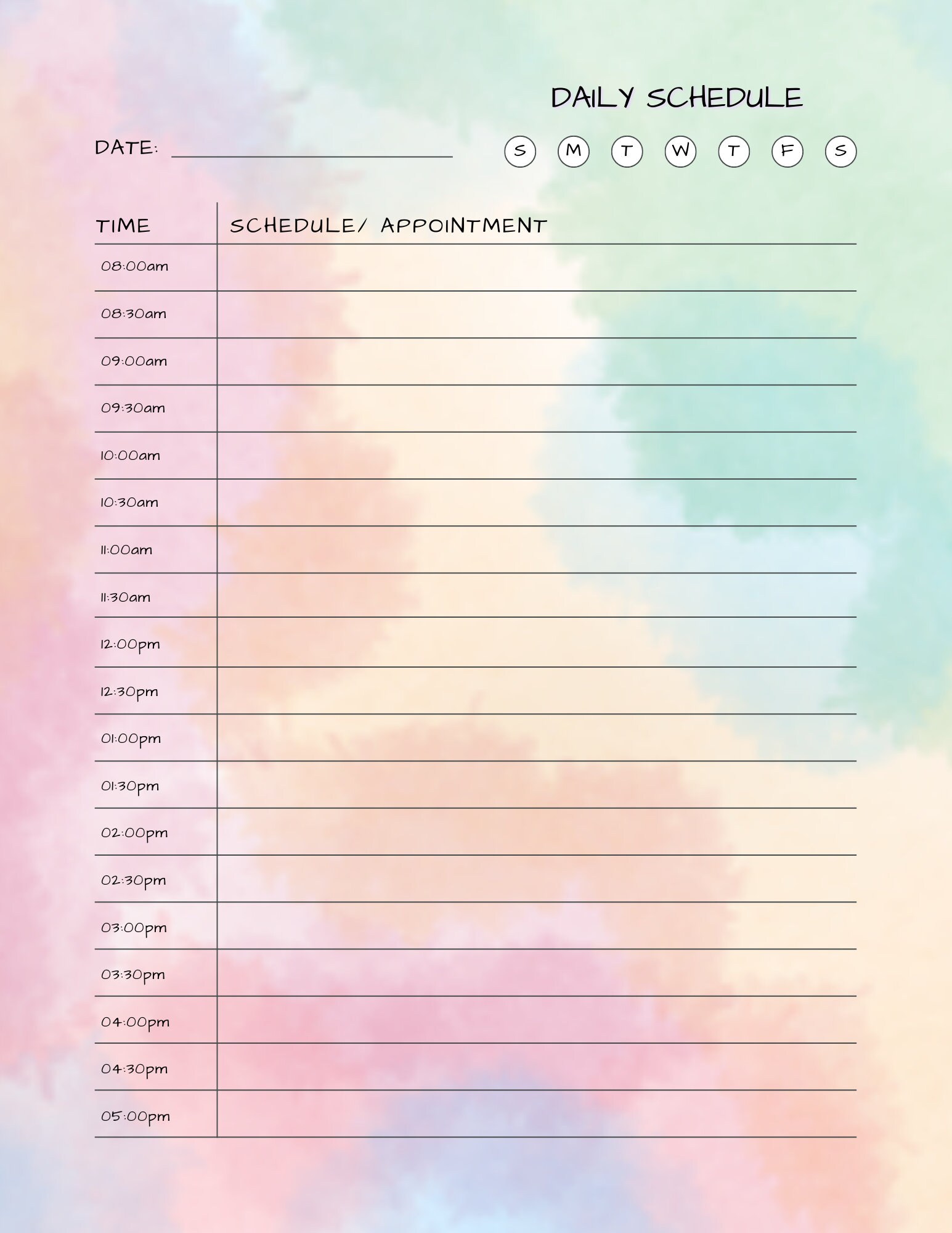 2024 Colorful Theme. M58. Daily Schedule. Monthly Budget. Weekly Agenda ...