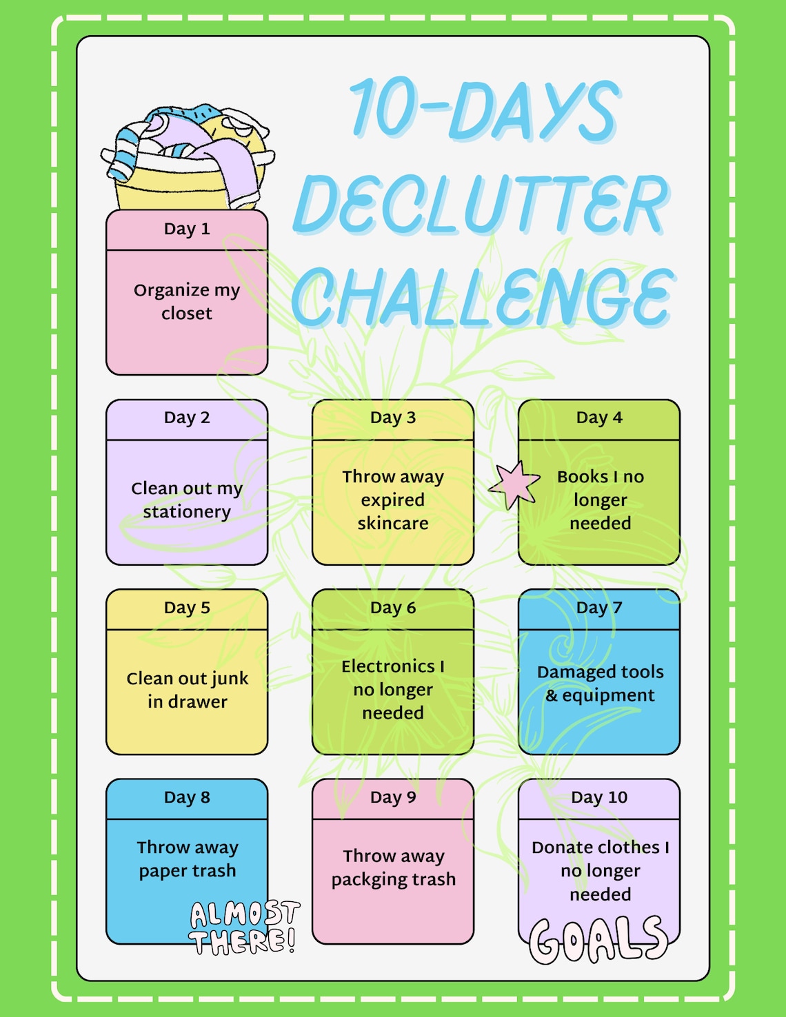 Declutter Your Life One Day at a Time With This Easy to Use Printable ...