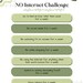 NO Internet Challenge. M77 Note Page. Monthly Budget. Self-care. - Etsy