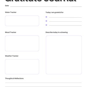 Mental Health Reflection. Daily Wellness Log. Gratitude Journal ...