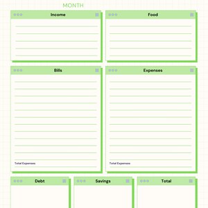 2024 - Green Theme Daily Planner. Calendar. Notes. Weekly Menu. - Etsy