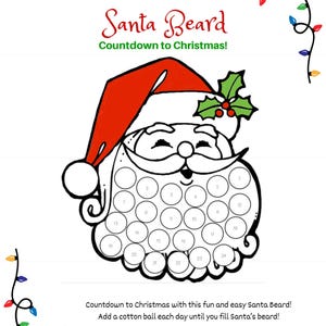 Santa Claus Countdown to Christmas Fun Template! - Etsy