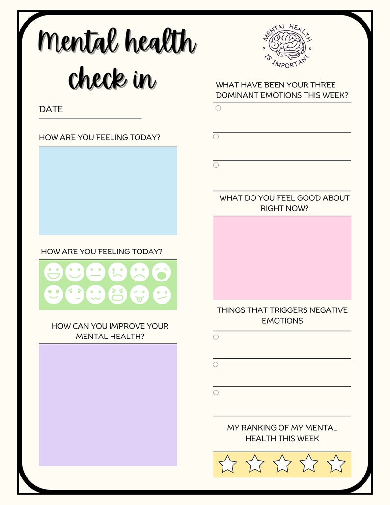 Mental Health. Emotions. Triggers. Journaling Template. - Etsy