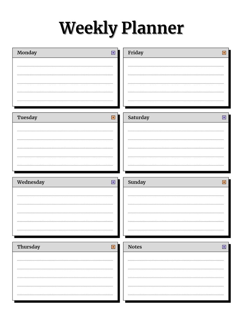 Gratitude and Daily Journal Templates. M102 Daily Plus Weekly Planner ...