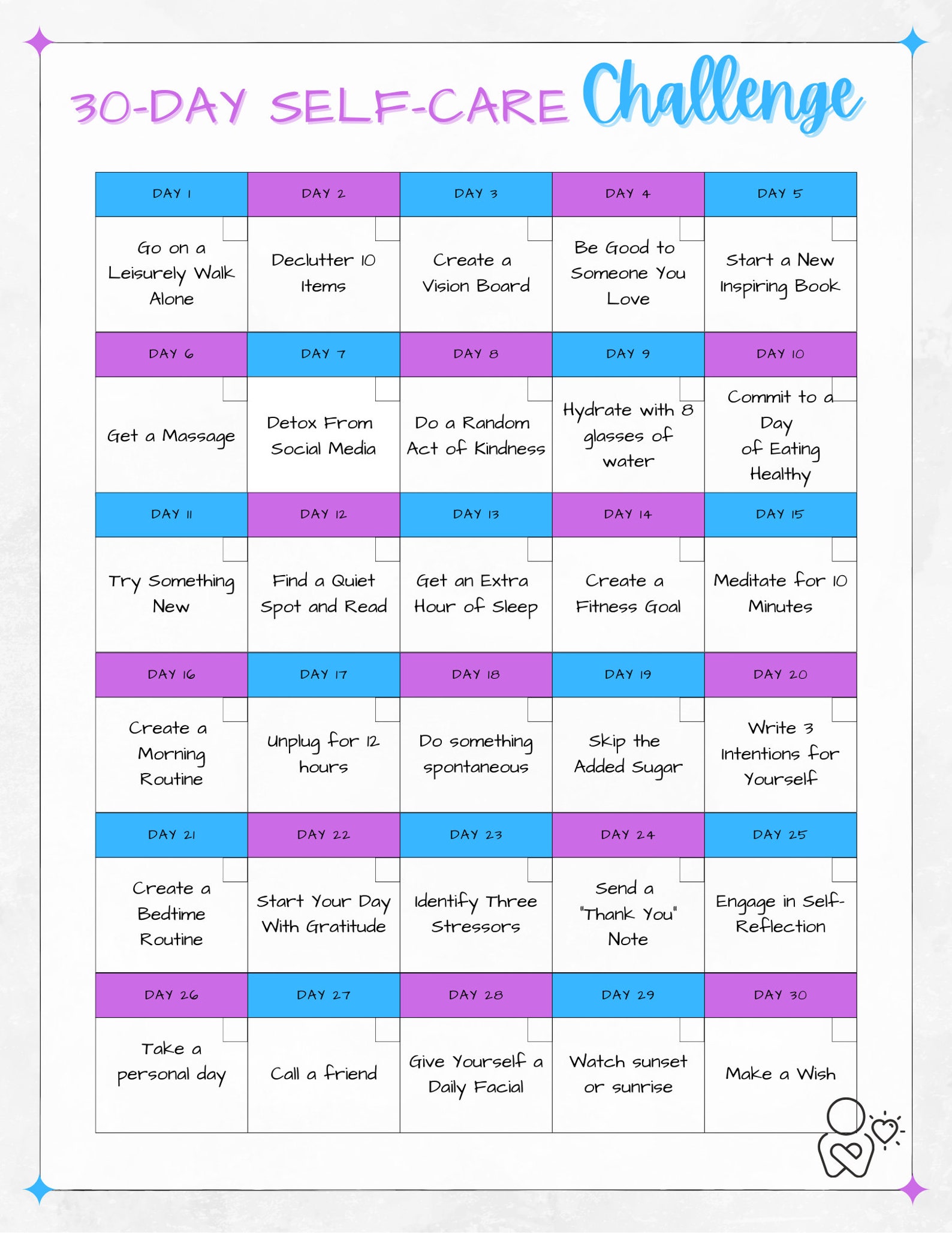 Daily Routine M49. Purple and Turquoise. Challenge. Notes. - Etsy