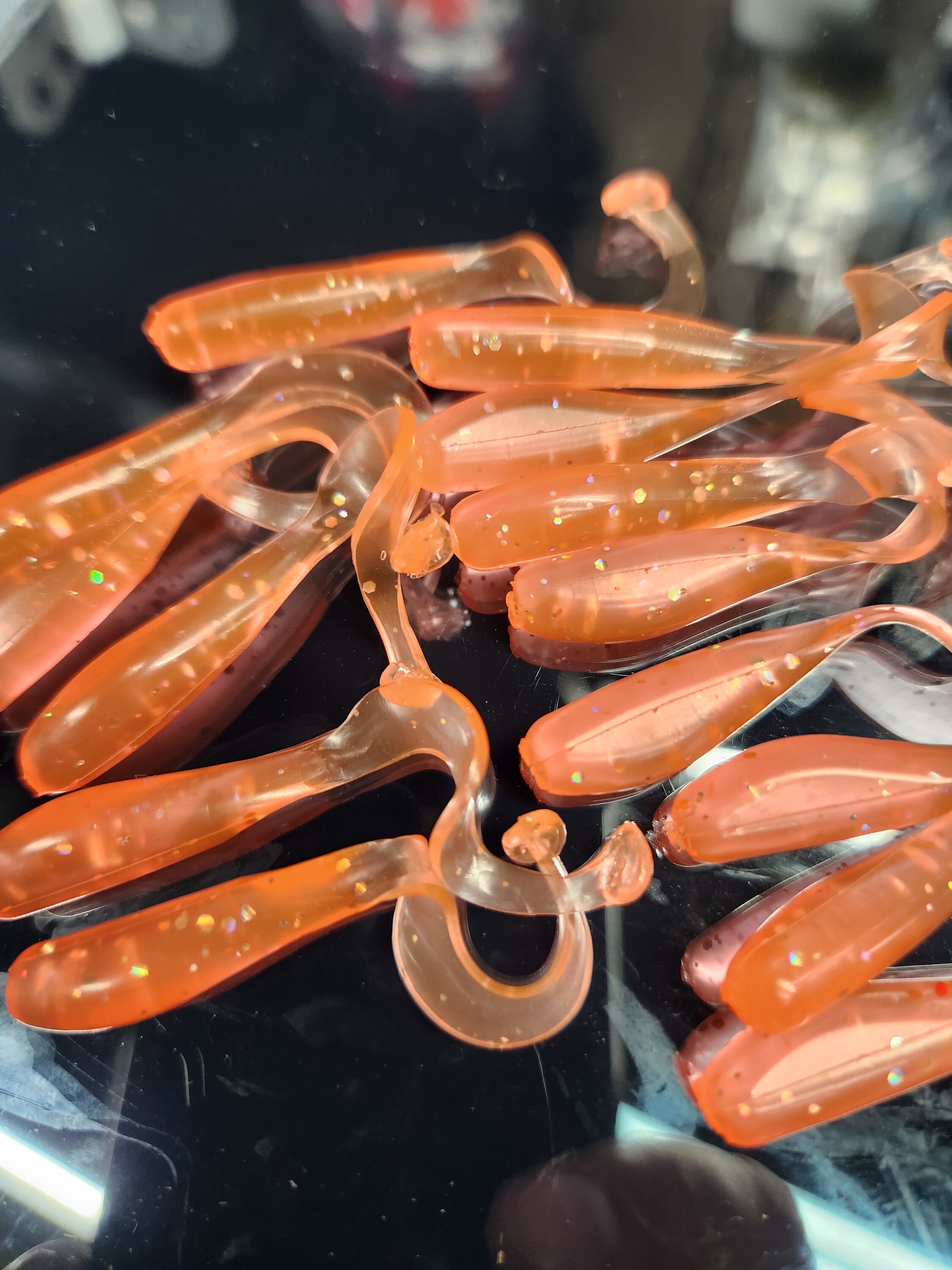 STS 1.75 BA Curly Tail Kicker Soft Plastic Crappie Fishing Bait Gold ...