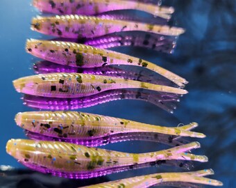 STS 2.25 Crappie Pork Belly Shad Soft Plastic Fishing Bait -- Bad Shad ...