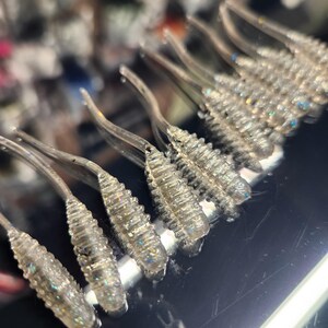 STS 2.25 Zipper Stinger Tail Soft Plastic Crappie Fishing Bait -- Threadfin Shad - Etsy