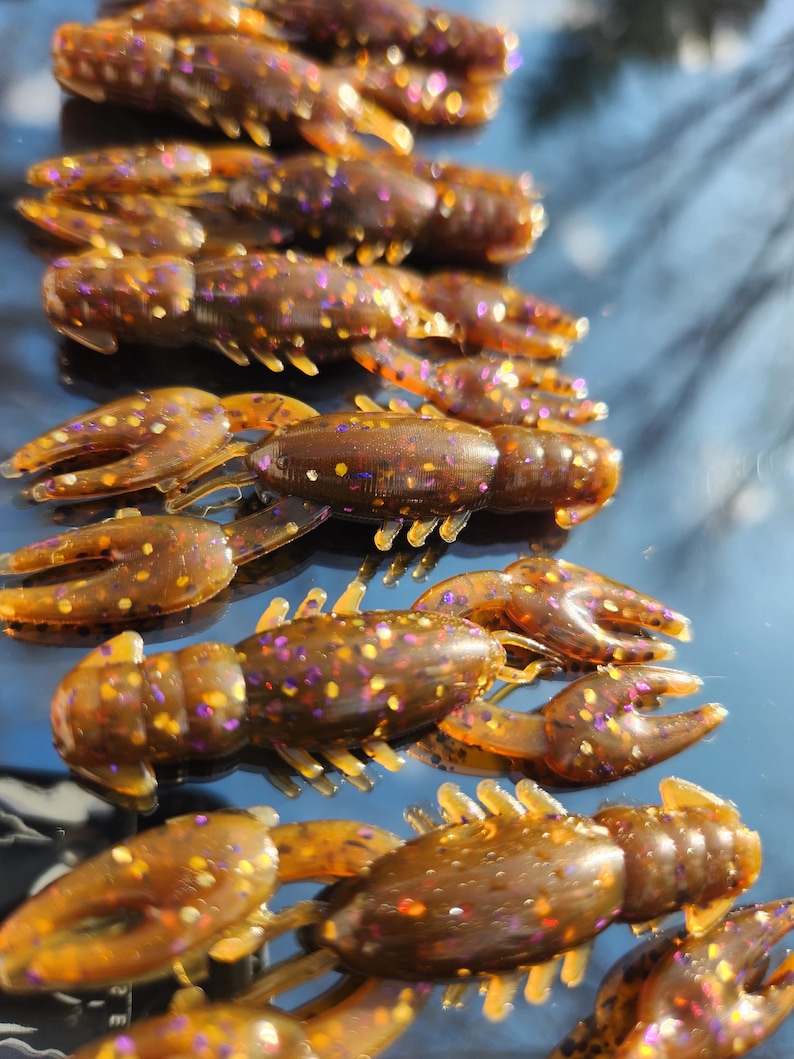 STS 2.5 Smallie Snack Craw Soft Plastic Bass Fishing Bait -- GPB Purple ...