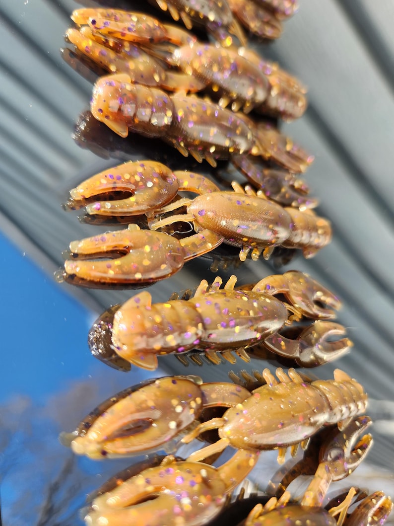 STS 2.5 Smallie Snack Craw Soft Plastic Bass Fishing Bait -- GPB Purple ...