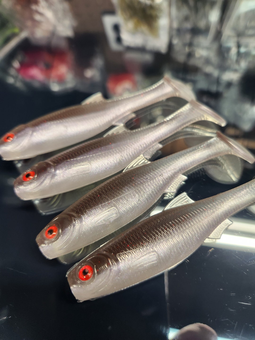 STS 3.8 Super Shad Swimbait Soft Plastic Bass Fishing Bait -- Zombie ...