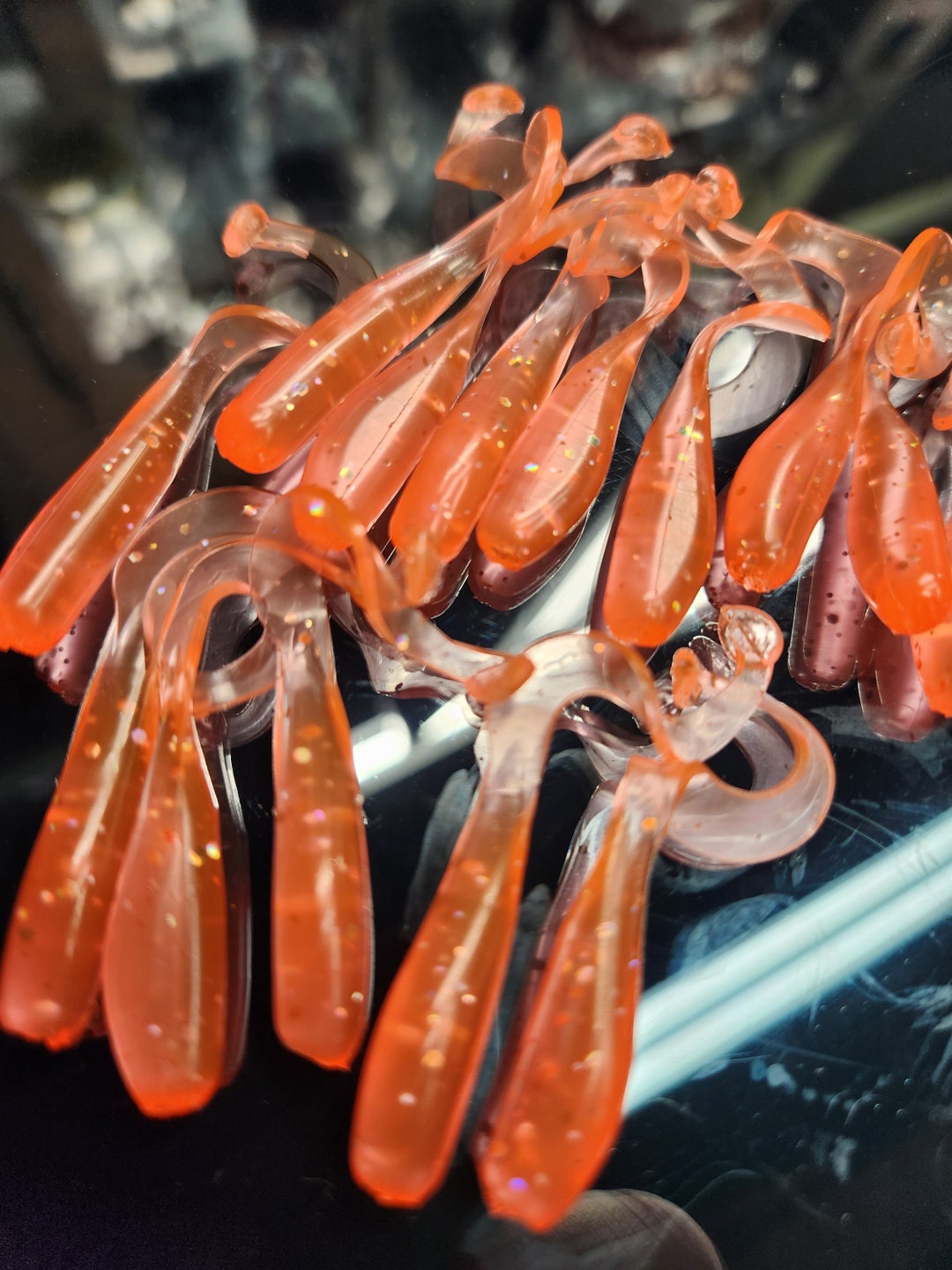 STS 1.75 BA Curly Tail Kicker Soft Plastic Crappie Fishing Bait Gold ...