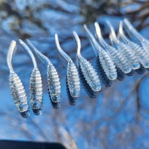 STS 2.25 Zipper Stinger Tail Soft Plastic Crappie Fishing Bait -- Threadfin Shad - Etsy