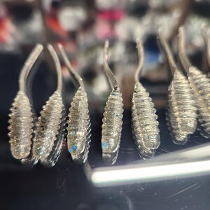 STS 2.25 Zipper Stinger Tail Soft Plastic Crappie Fishing Bait -- Threadfin Shad - Etsy