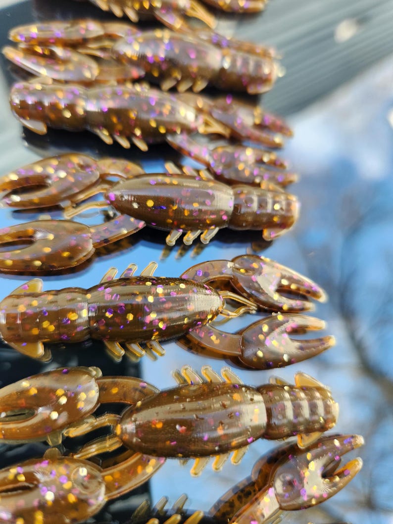 STS 2.5 Smallie Snack Craw Soft Plastic Bass Fishing Bait -- GPB Purple ...
