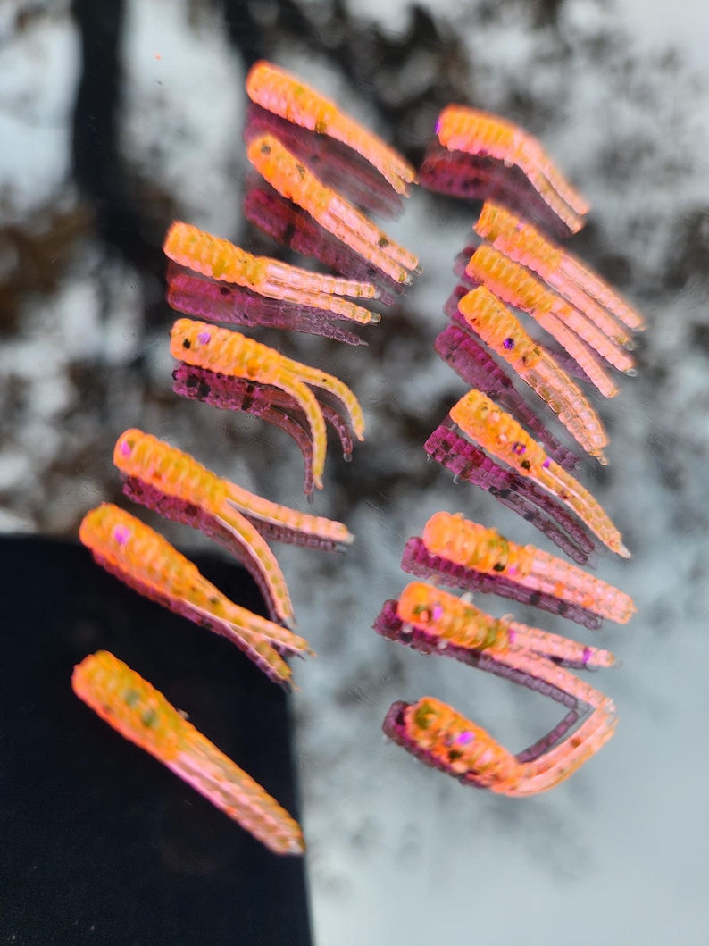 STS .75 Ice Twin Tickler Soft Plastic Ice Fishing Bait -- Popp'n Magma ...