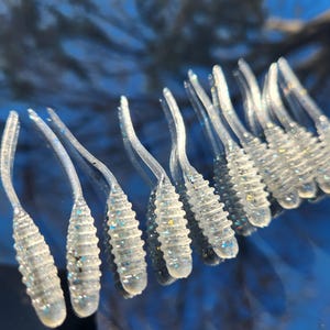 STS 2.25 Zipper Stinger Tail Soft Plastic Crappie Fishing Bait -- Threadfin Shad - Etsy