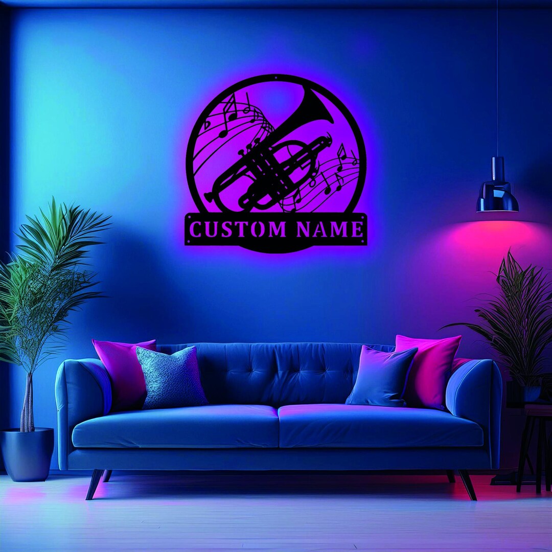 Custom Cornet Instrument Metal Wall Art, Personalized Cornet Instrument ...
