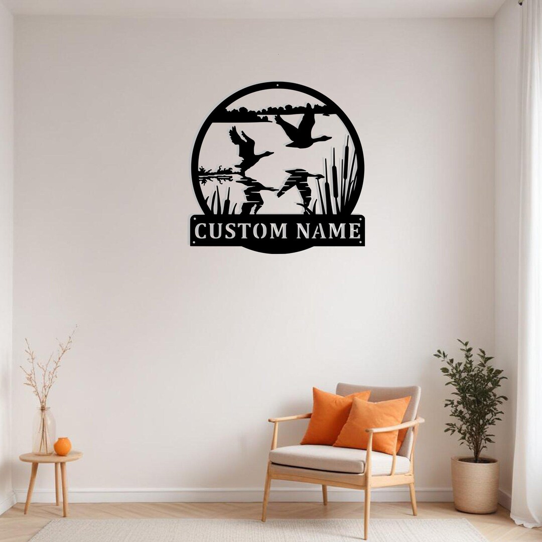 Custom Goose Taking Flight Metal Wall Art, Personalized Goose ...