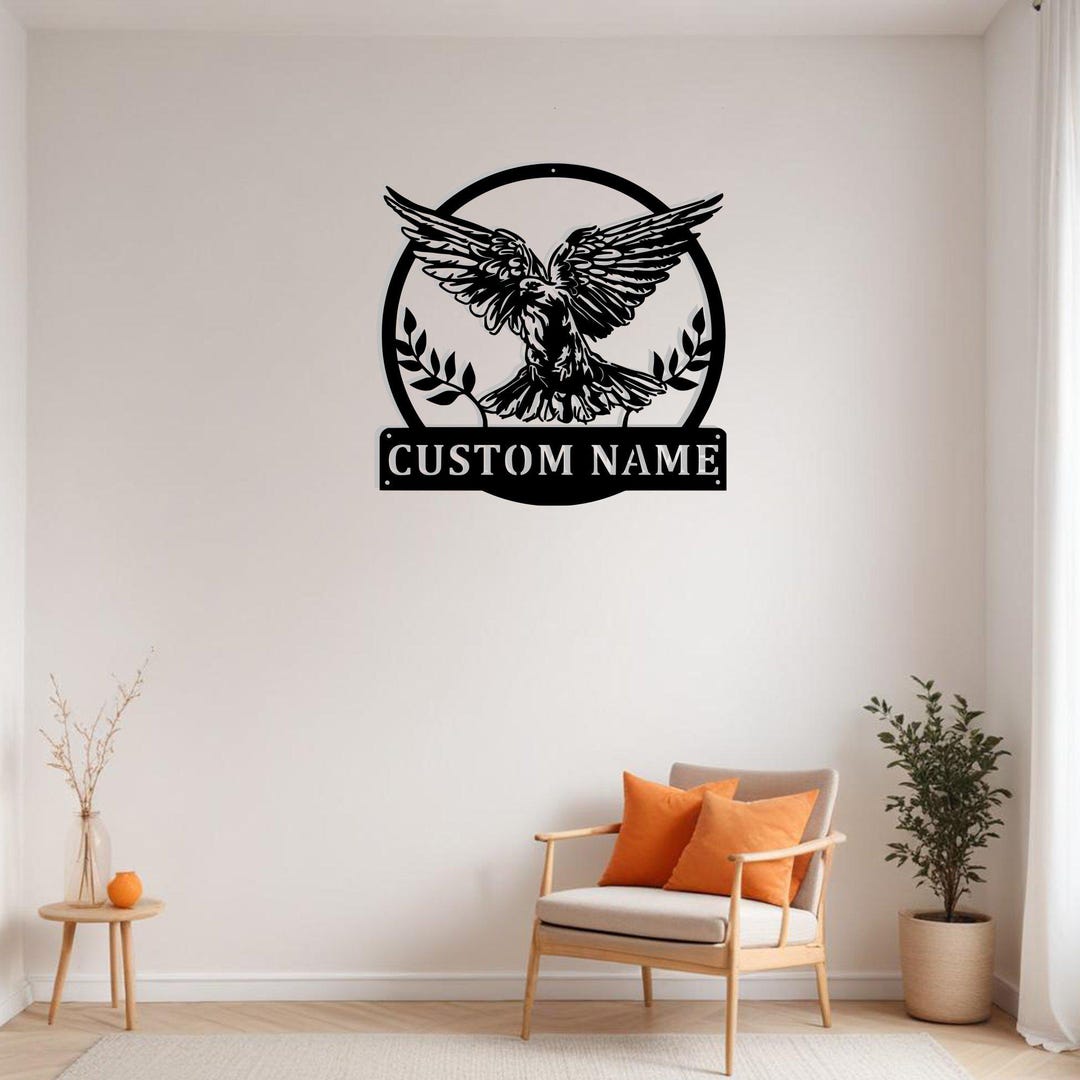 Custom Dove Bird Metal Wall Art, Personalized Dove Bird Decoration for ...
