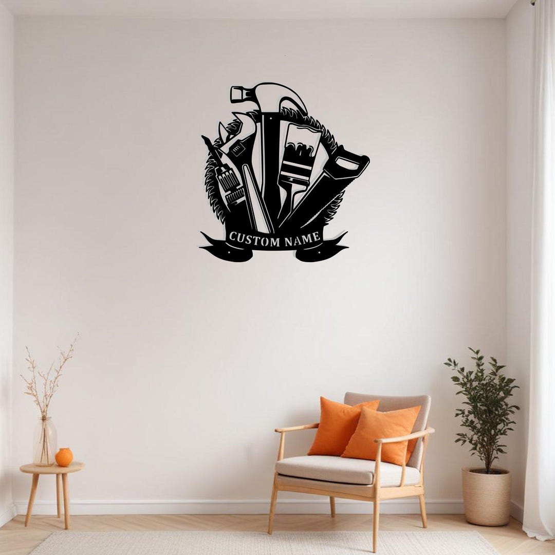 Custom Handyman Metal Wall Art, Personalized Handyman Decoration for ...