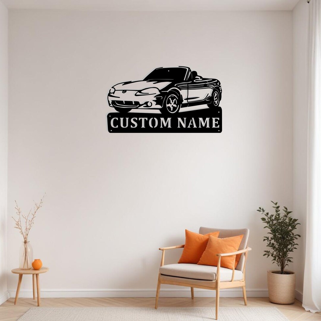 Custom Car Sports Metal Wall Decor, Custom Car , Gift for Car ...