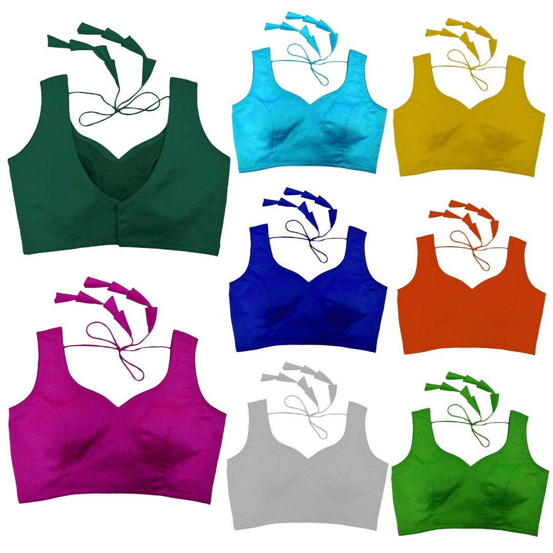 Indian Readymade Saree Blouse New Designer Sari Crop Top Stitched ...