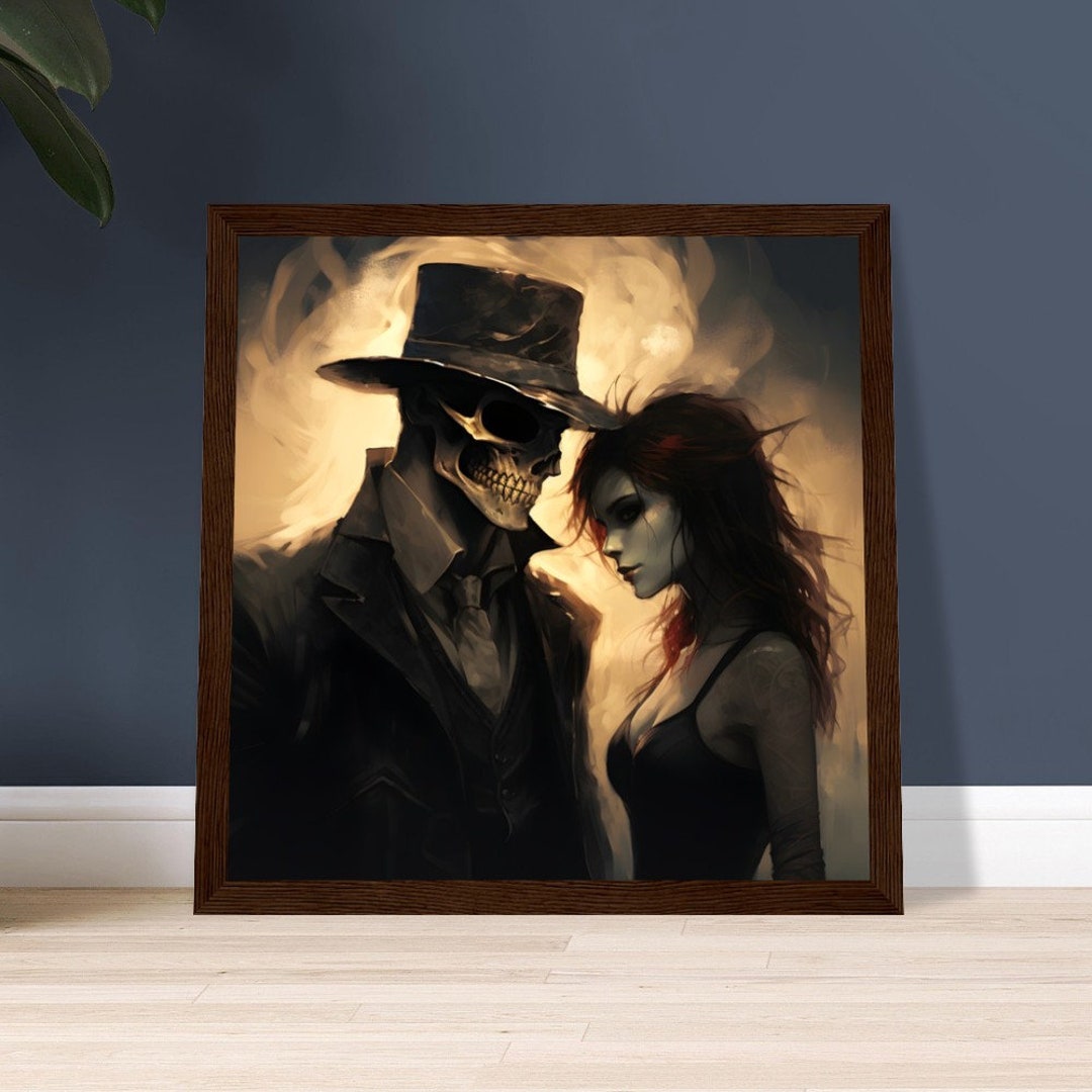 Skulduggery Pleasant Matte Paper Poster With Wooden Frame Ready To Hang Skeleton Valkyrie