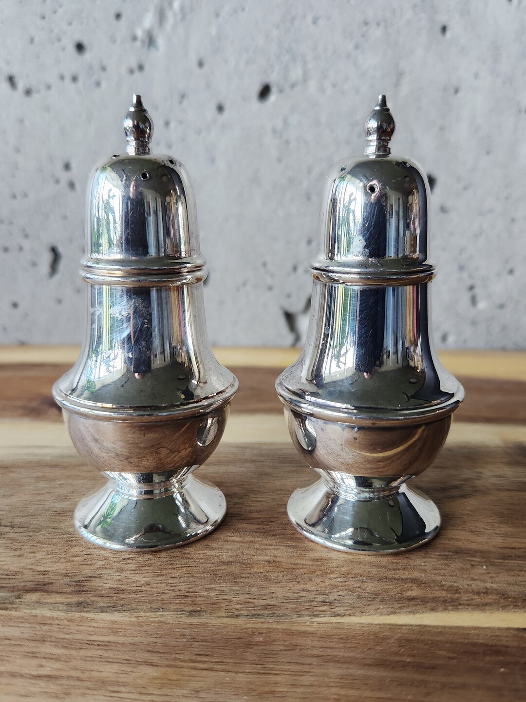 Vintage Apex Salt and Pepper Shakers-made in England-ep on Copper-brass ...
