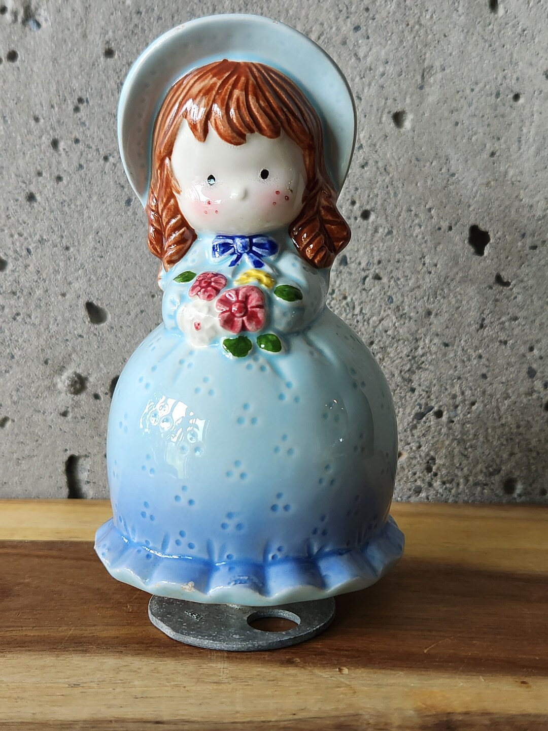 Vintage Music Box-porcelain Girl in Blue Dress-collectible Music Box ...