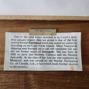 Vintage Print of British Ship "the Garthpool"-wall Decor-wall Hanging ...