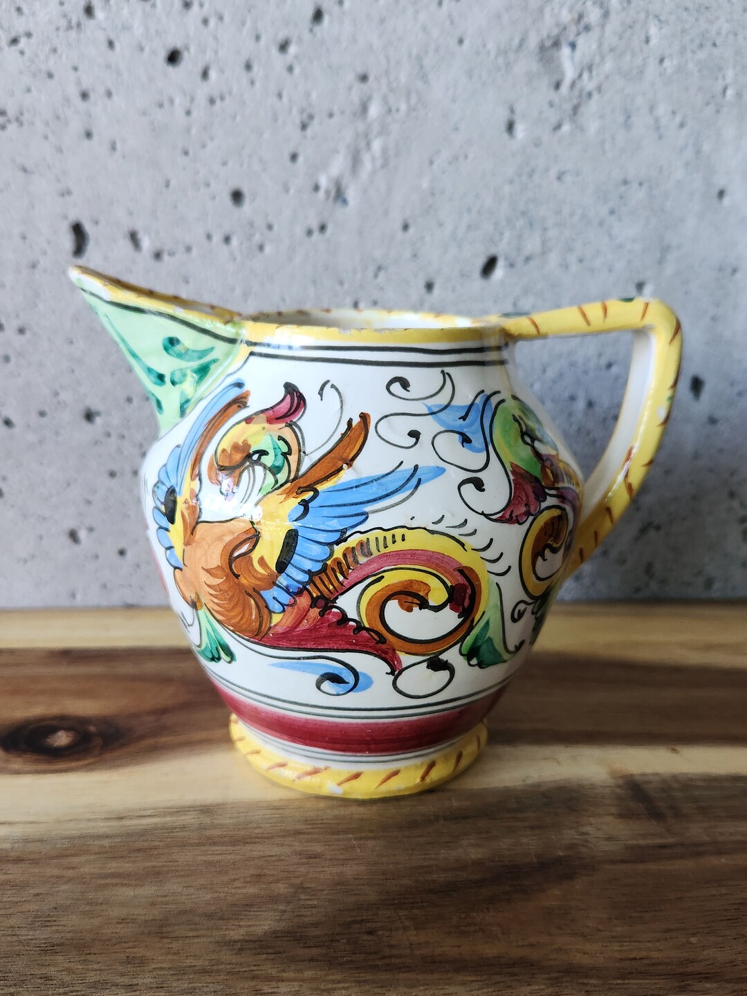 Vintage Hand Painted Ceramic Pottery-pitcher or Jug-antique-made in ...