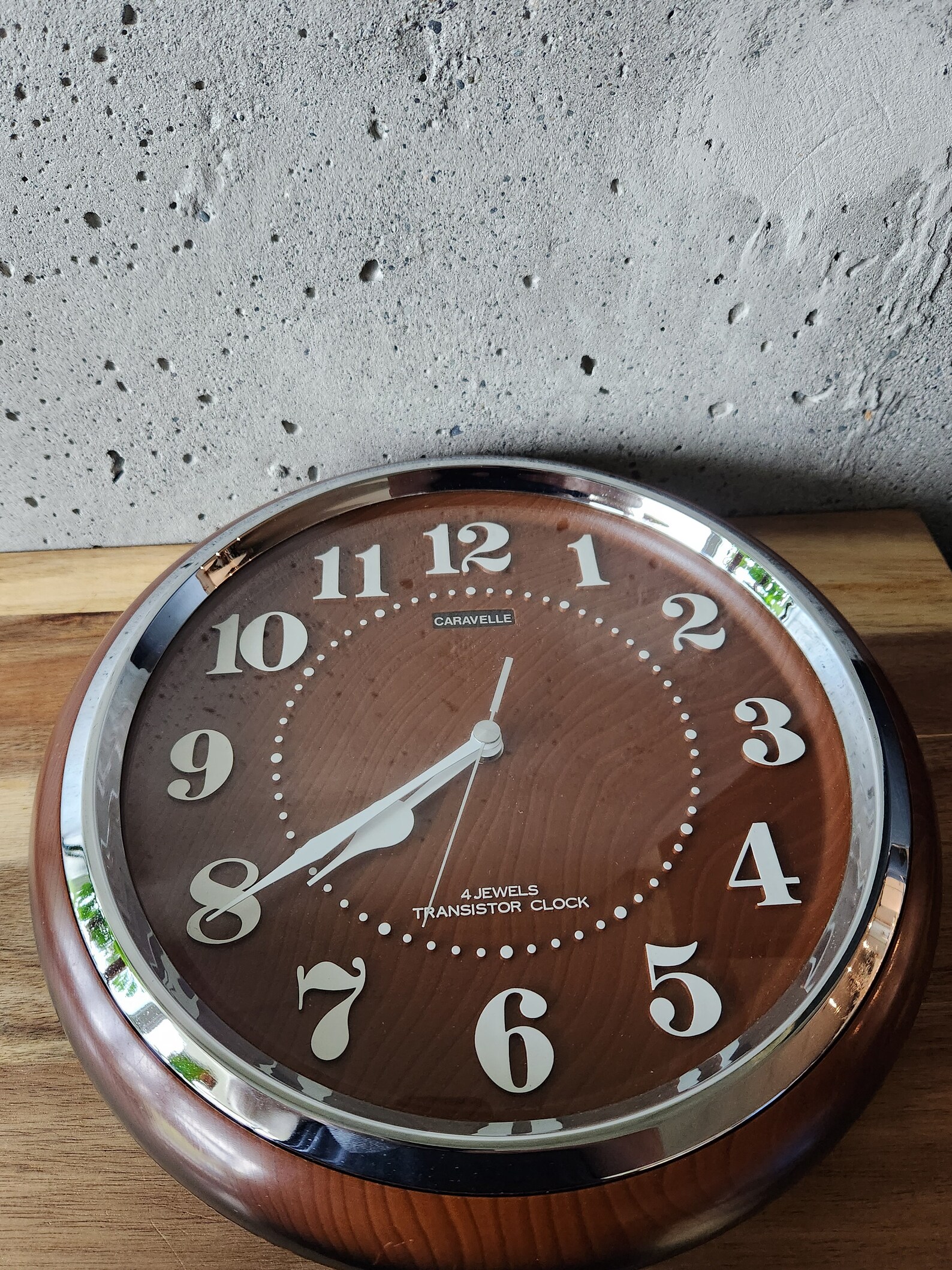 Vintage Caravelle 4 Jewels Transistor Clock-vintage Wall Clock-vintage Caravelle-rare Clock-wall ...