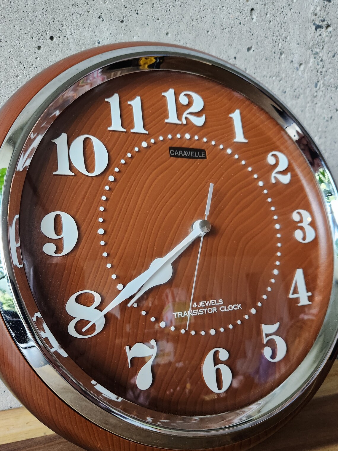 Vintage Caravelle 4 Jewels Transistor Clock-vintage Wall Clock-vintage Caravelle-rare Clock-wall ...