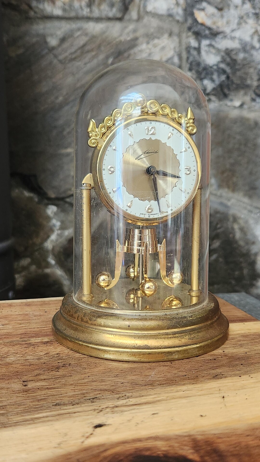 Vintage Schmid Wind up Clock-west Germany Clock-miniature Schmid Clock ...